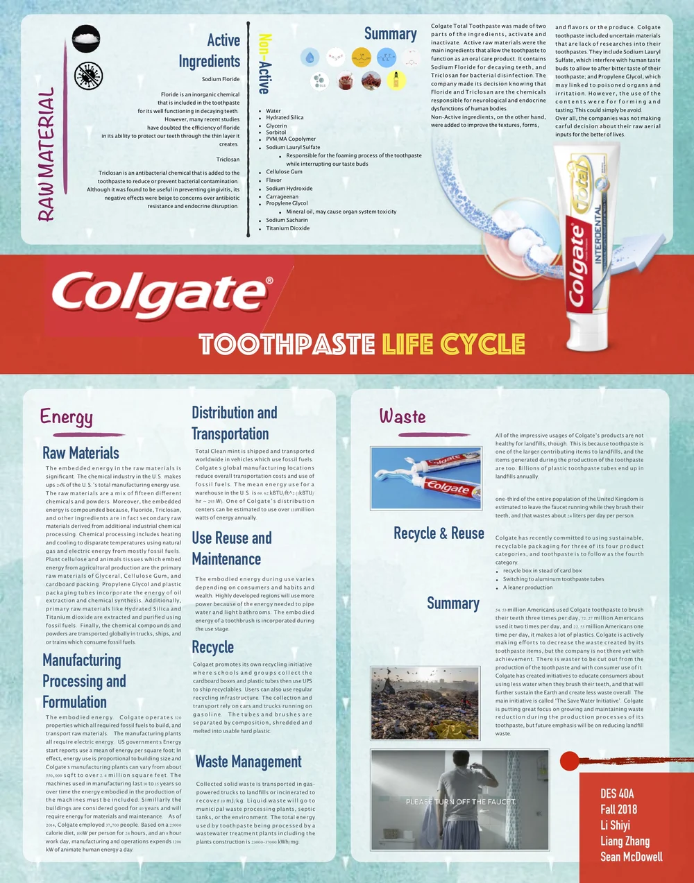 Colgate Toothpaste — Design Life-Cycle