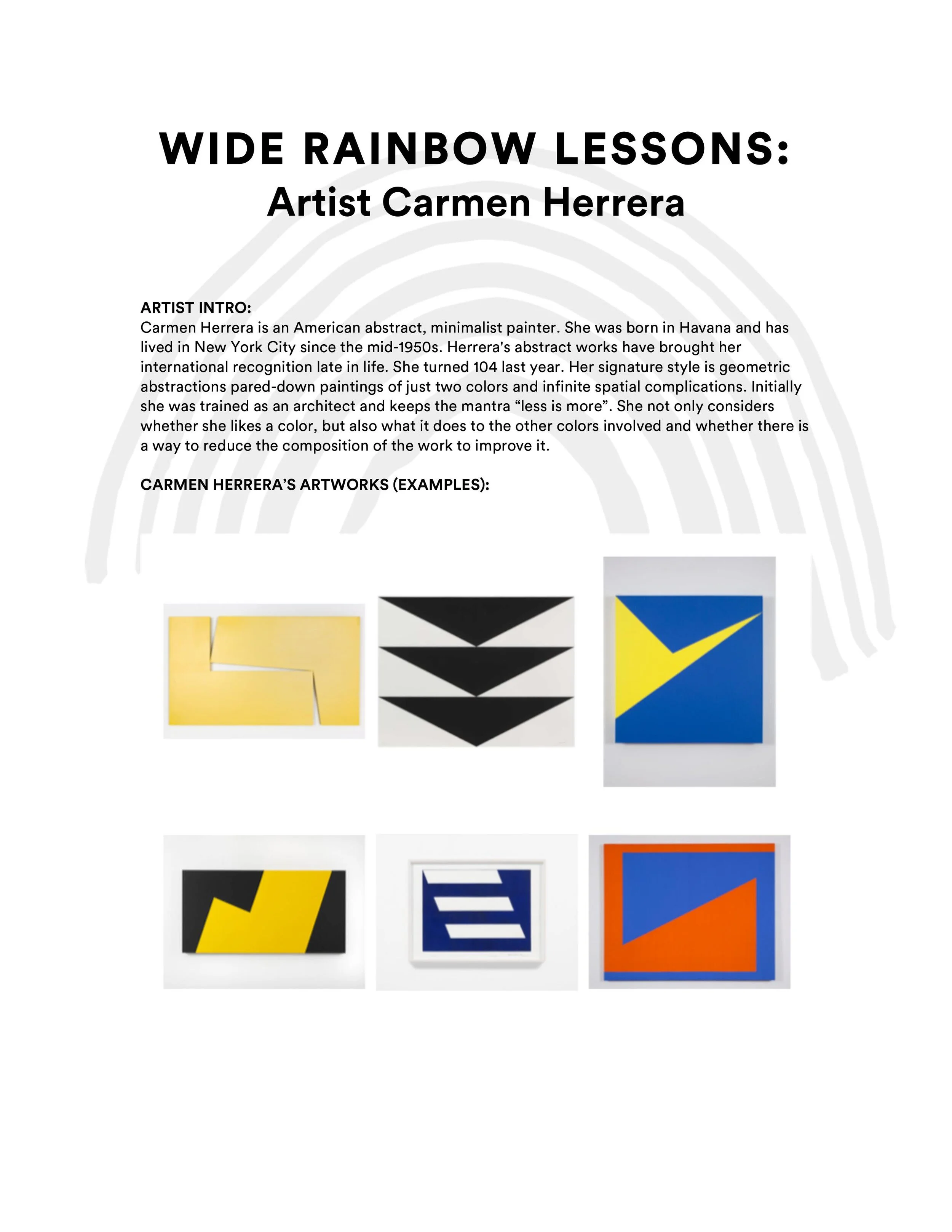 Wide Rainbow - LESSONS