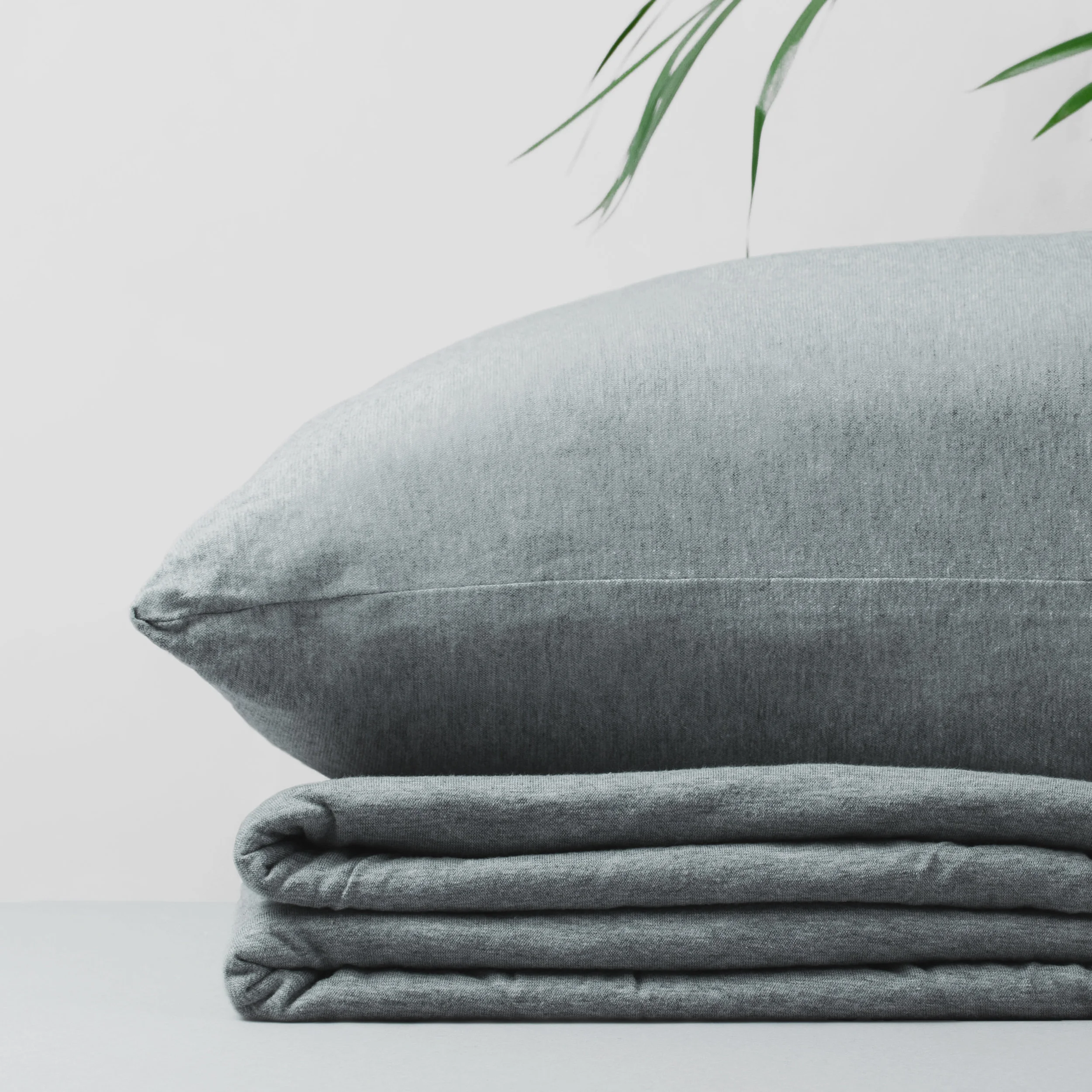 Organic Cotton Jersey Bedding - Grey Melange — ECOSOPHY