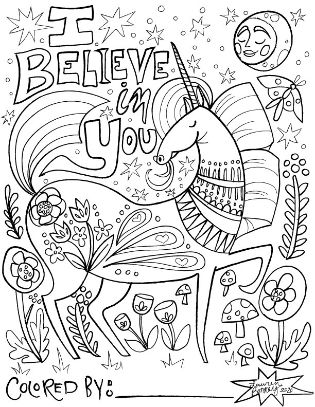 Coloring Pages — art by lauren bonney