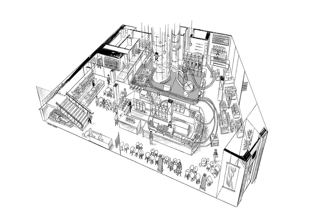 Starbucks Reserve Roastery Floor Plan | Explore the Roastery Layout ...
