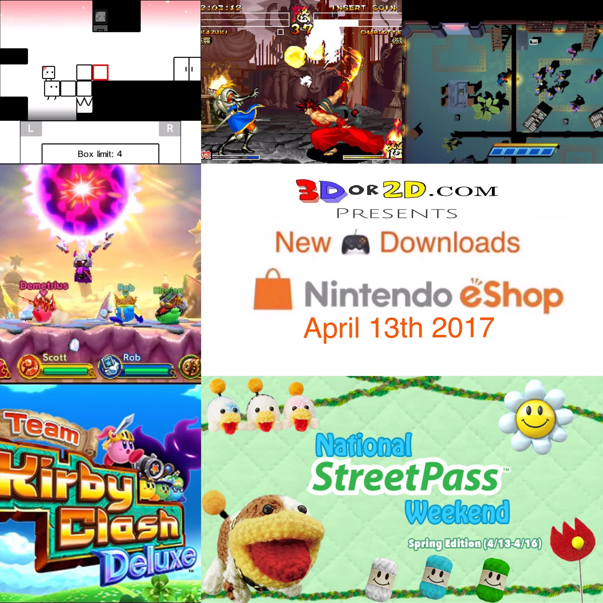 Nintendo Eshop downloads for April 13th 2017 — 3Dor2D.com