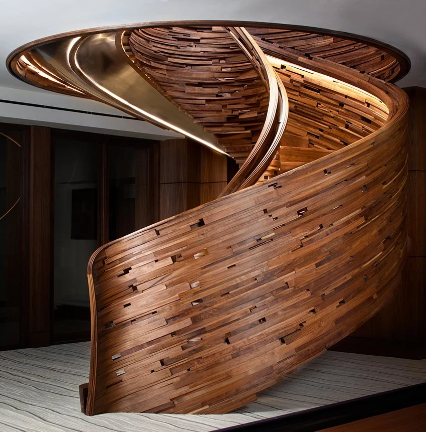 Curved Staircase | Stair Gallery — NK Woodworking & Design