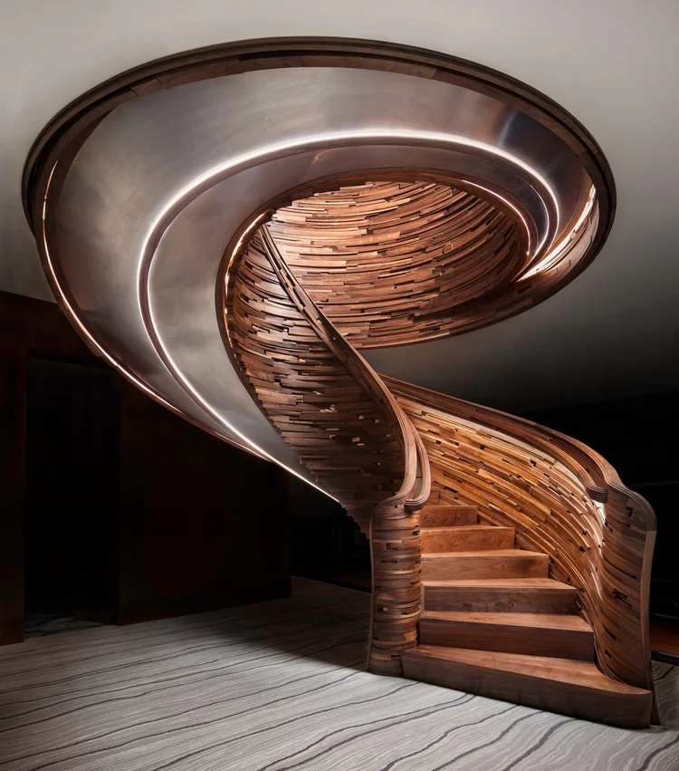 Custom Staircases | Stair Design | Curved Stairs by NK Woodworking in ...