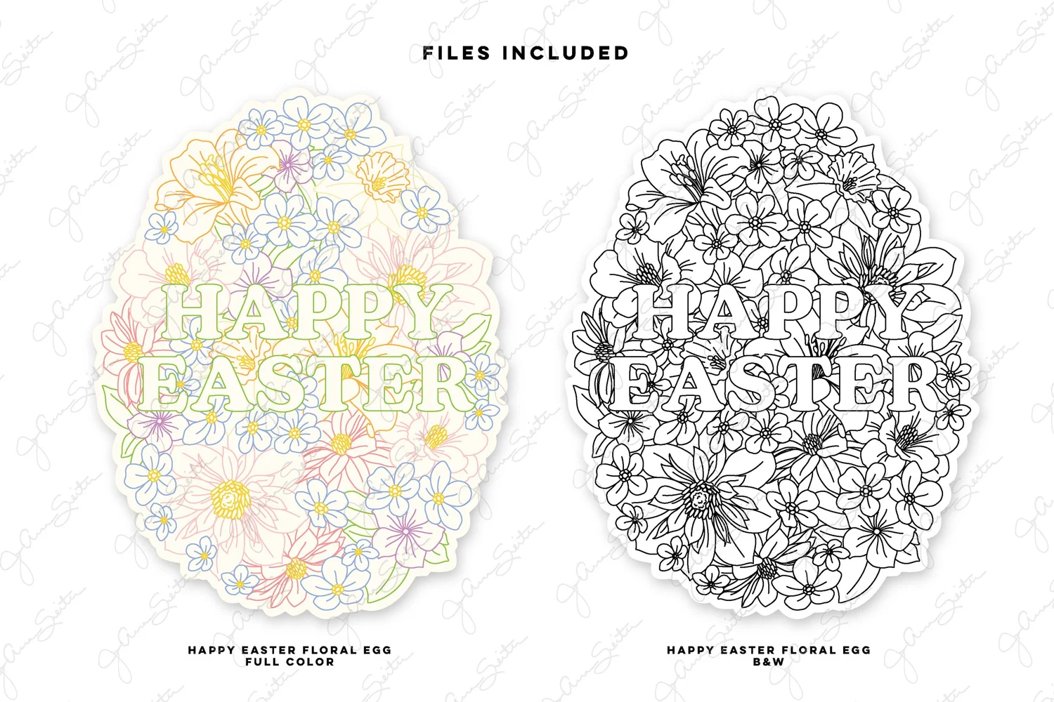 Easter Coloring Pages Svg PLR Gnome Easter Coloring Pages