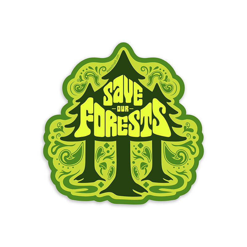 Through the Woods Sticker — Nature stickers, cards, and enamel pins