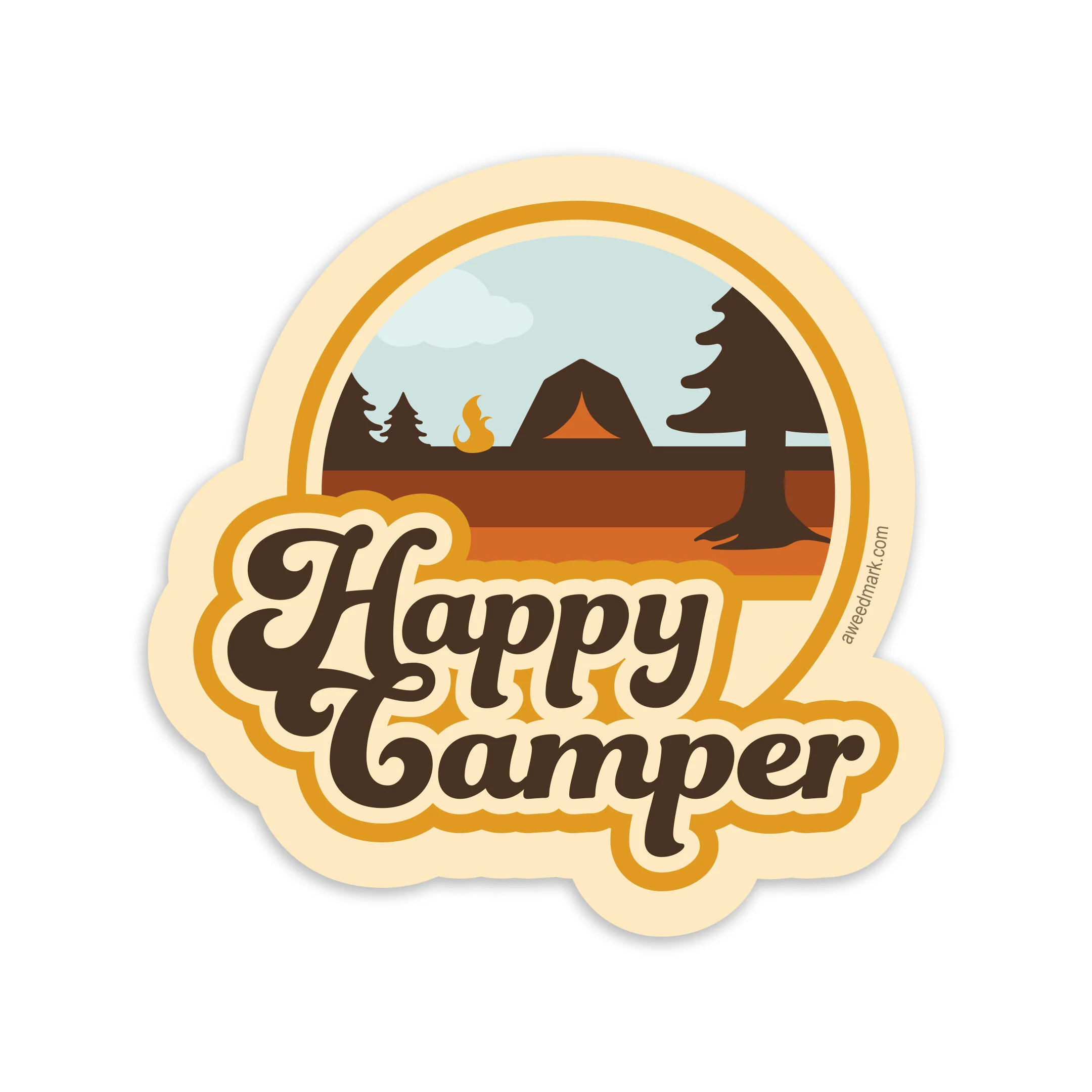 Glamper Camper Sticker — Amanda Weedmark, Illustration & Graphic Design