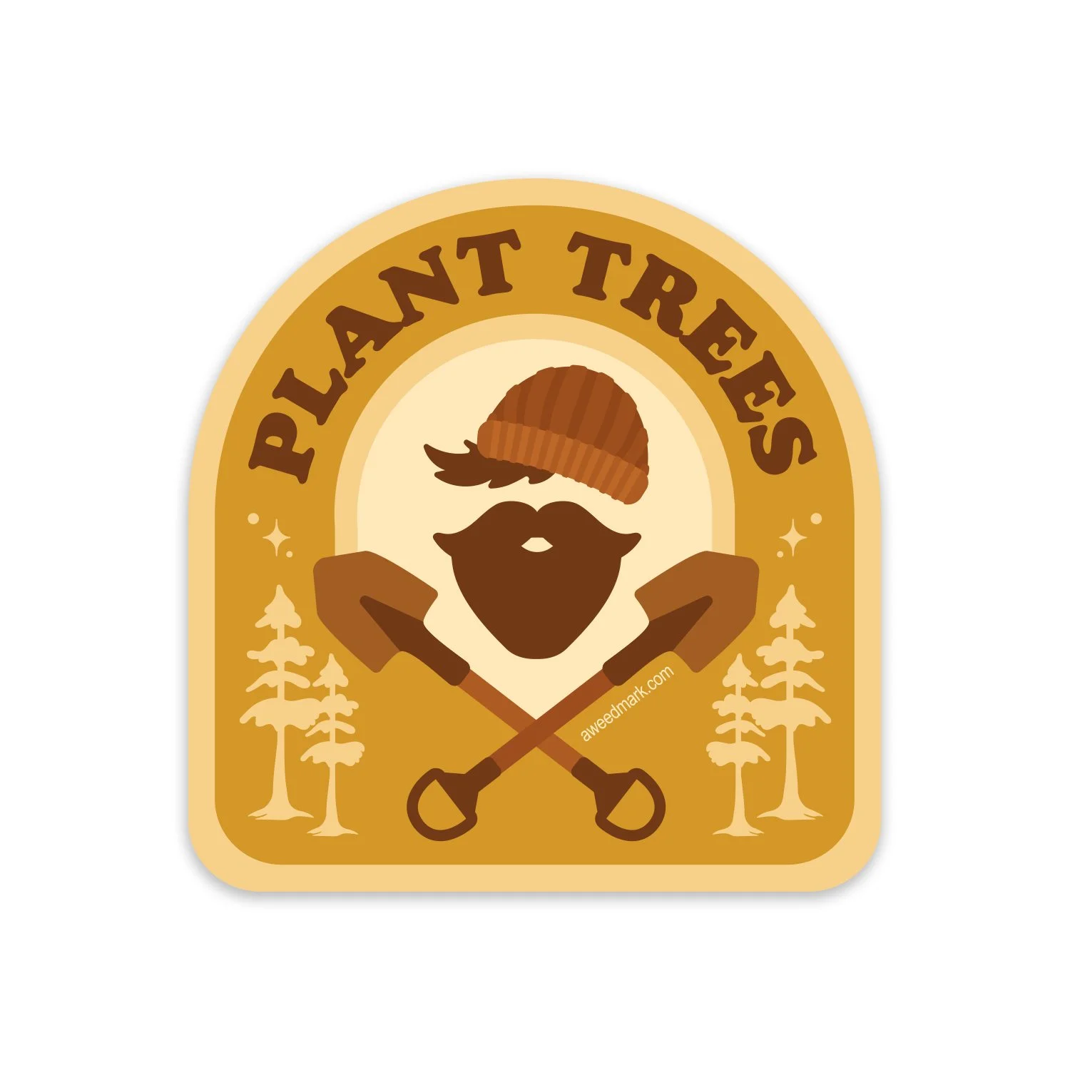 Tree Hugger Sticker — Amanda Weedmark, Illustration & Graphic Design