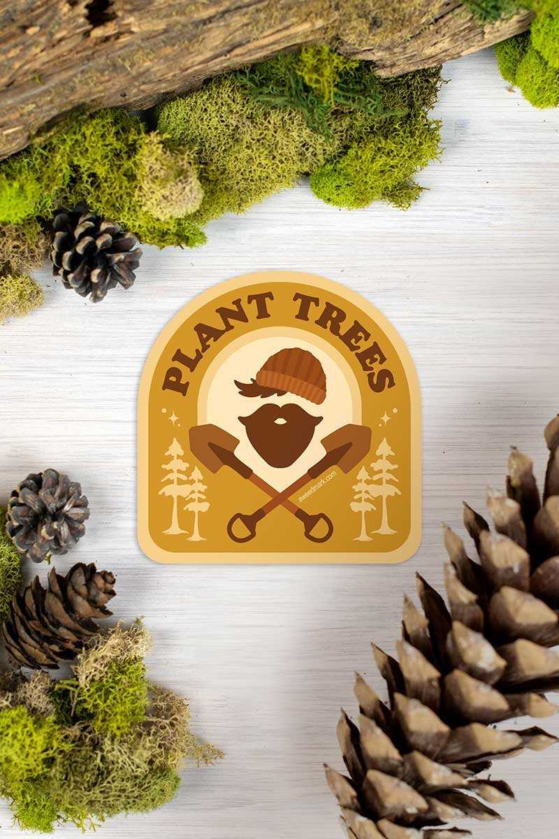 Tree Hugger Sticker — Amanda Weedmark, Illustration & Graphic Design