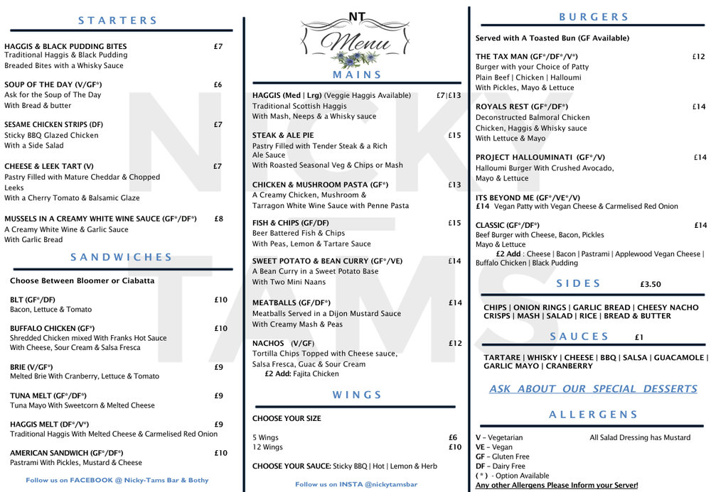 Freshly Prepared Food Served Daily — Nicky-Tams