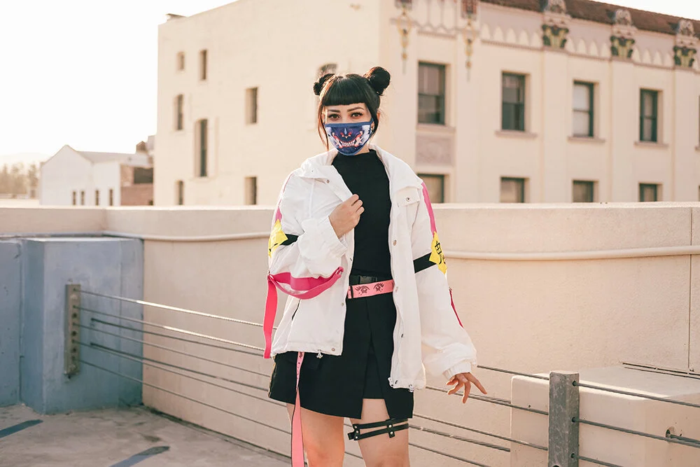 [SEE NO EVIL] ONI JACKET: Black/White — Mori Galaxy