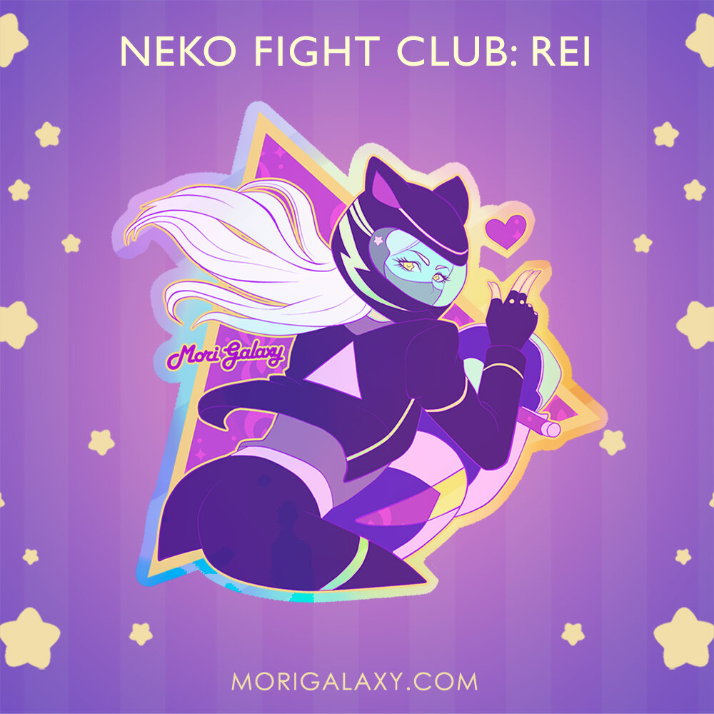 Neko Fight Club Stickers! — Mori Galaxy