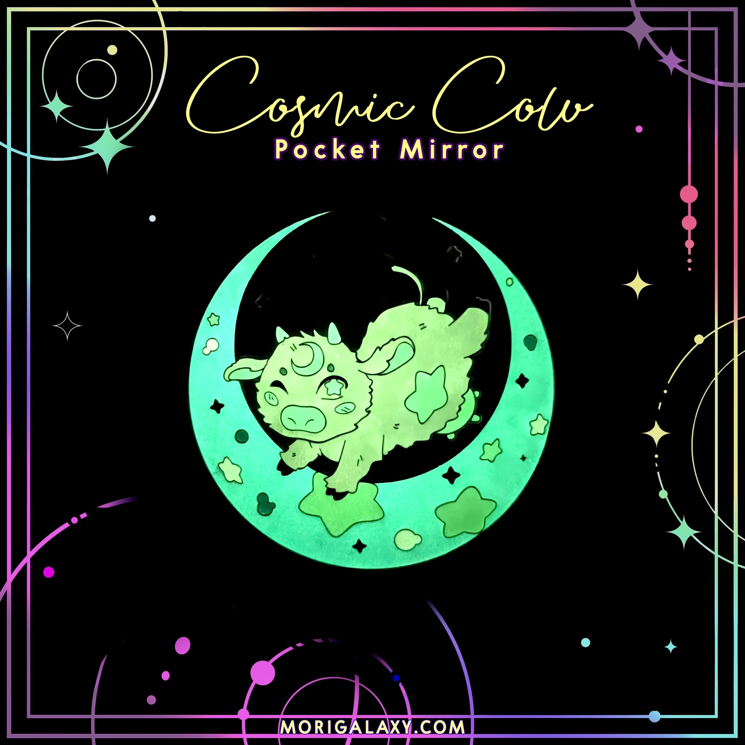 Zodiac: Cow Pocket Mirror GITD — Mori Galaxy