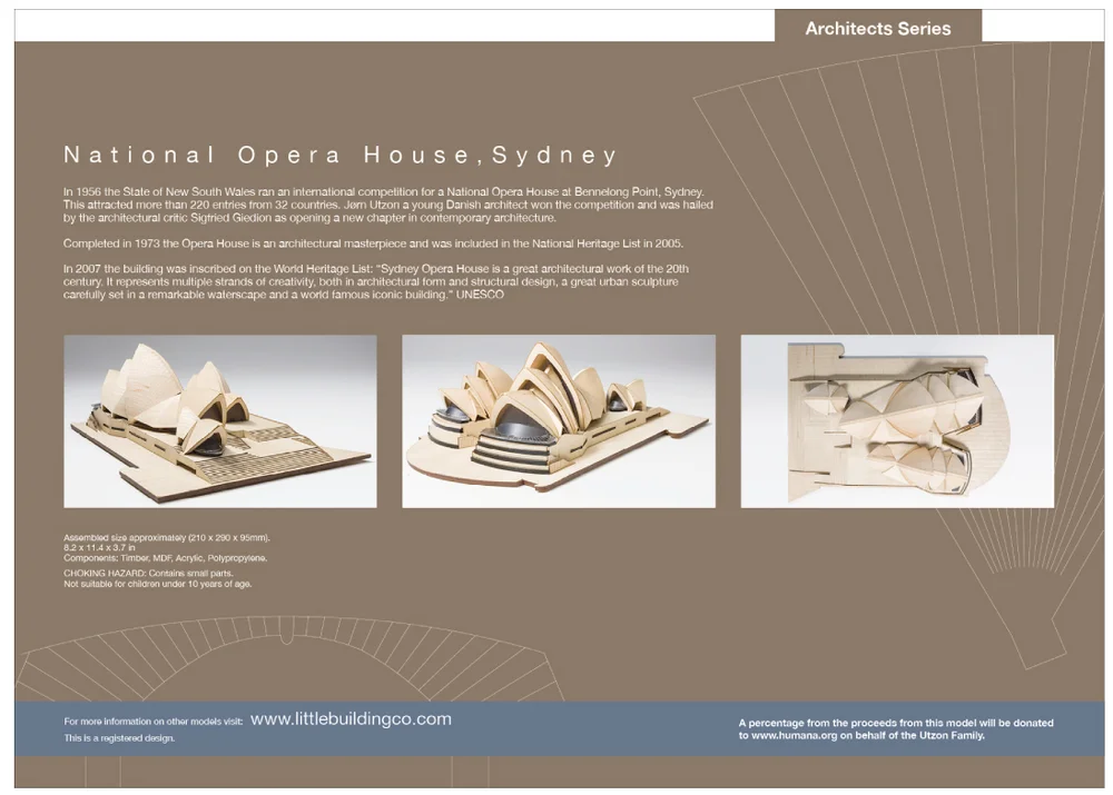 Architectural Model Kit Sydney Opera House — Little Building Co