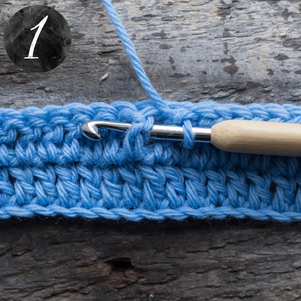 UK Raised Double Crochet Front (RdcF) / US Front Post Single Crochet ...