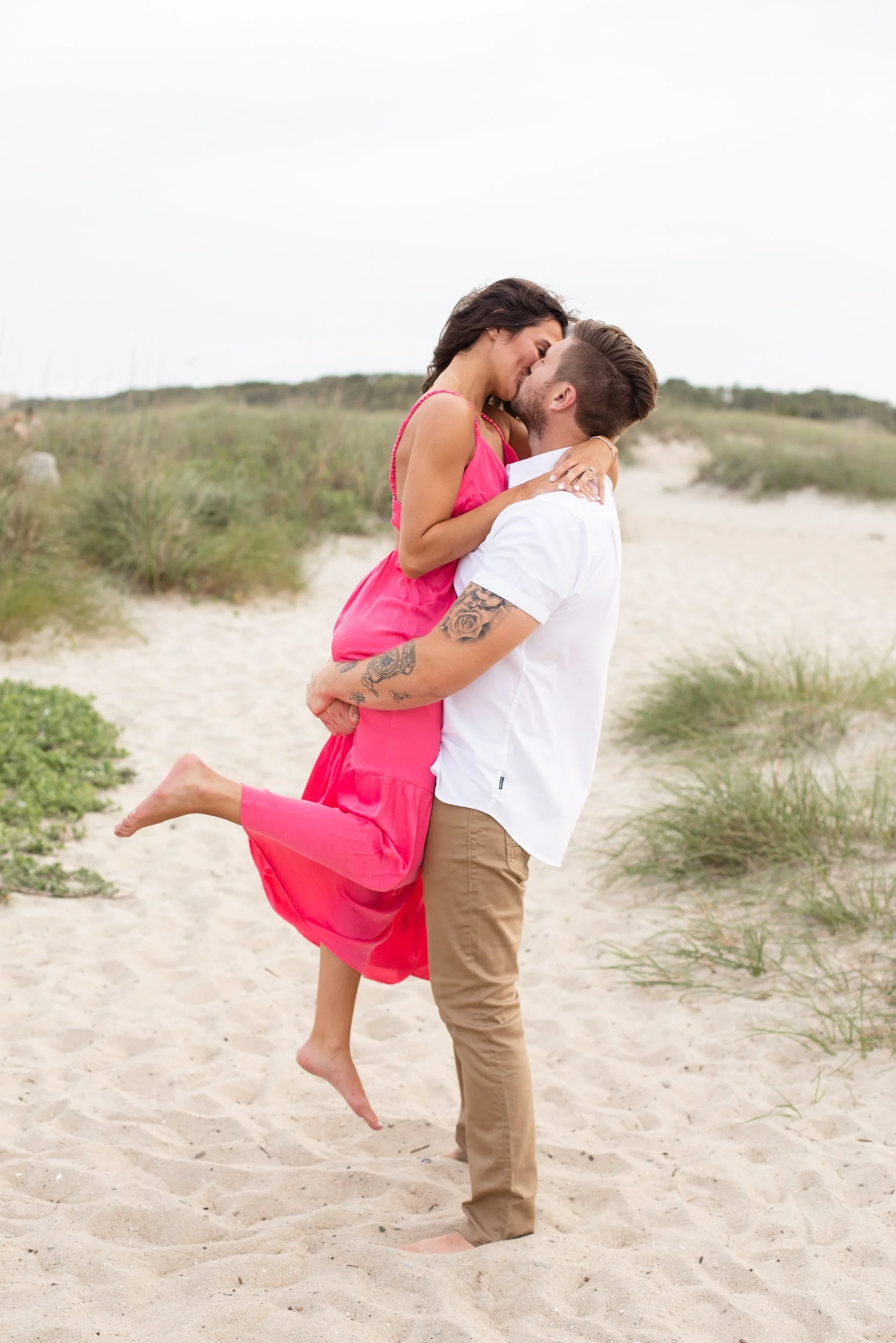Kailey + Brett- Engagement Photo Session at Fort Fisher, NC — Brittany ...