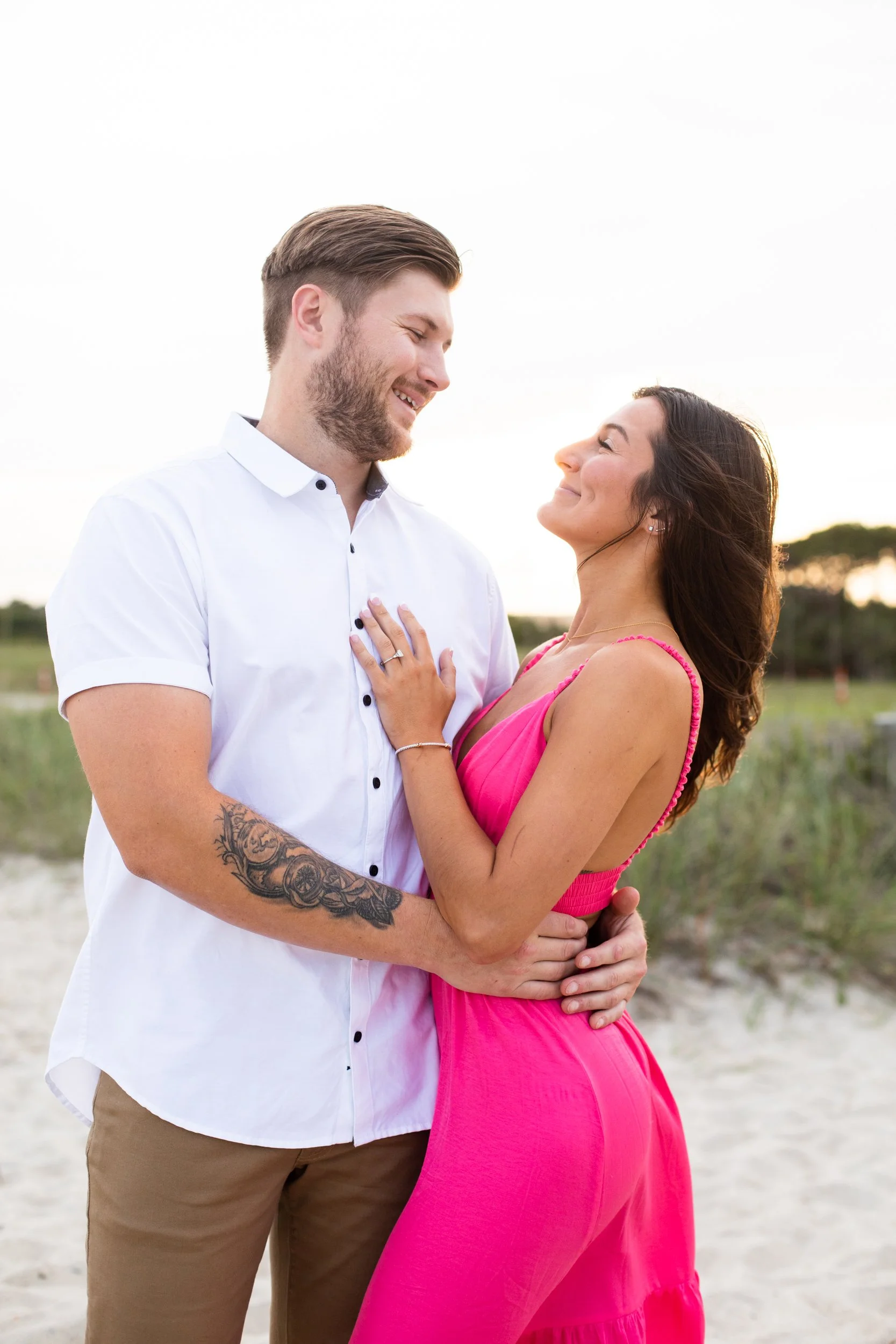 Kailey + Brett- Engagement Photo Session at Fort Fisher, NC — Brittany ...