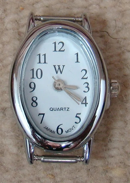 Item # 594R-L Ladies Silvertone Mother of Pearl Watchface SELECTIME ...