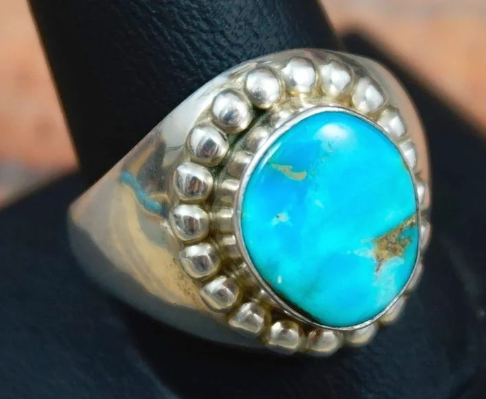 Authentic Native Men's Turquoise Rings- EAGLE ROCK TRADING POST-Native ...