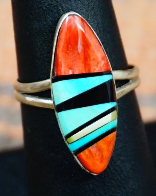 Women's Multi Color Stone Rings- EAGLE ROCK TRADING POST-Native ...