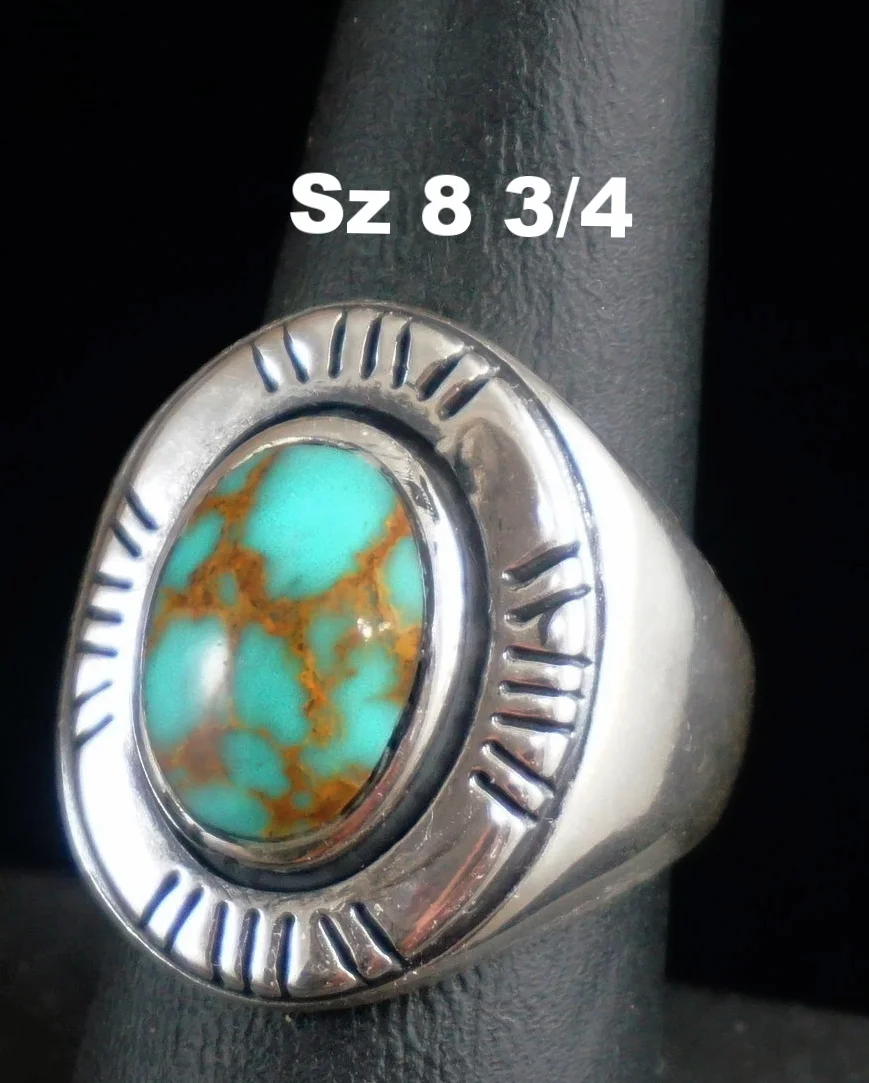 Authentic Native Men's Turquoise Rings- EAGLE ROCK TRADING POST-Native ...