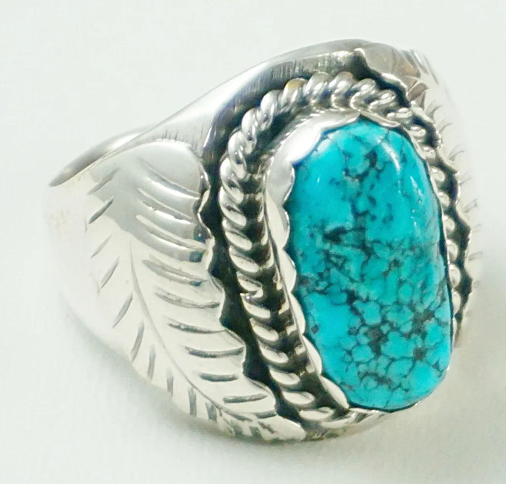 Authentic Native Men's Turquoise Rings- EAGLE ROCK TRADING POST-Native ...