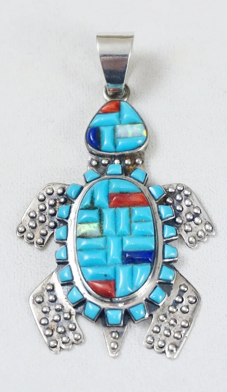 Native American Jewelry - Multi Color Stone Pendants Pins