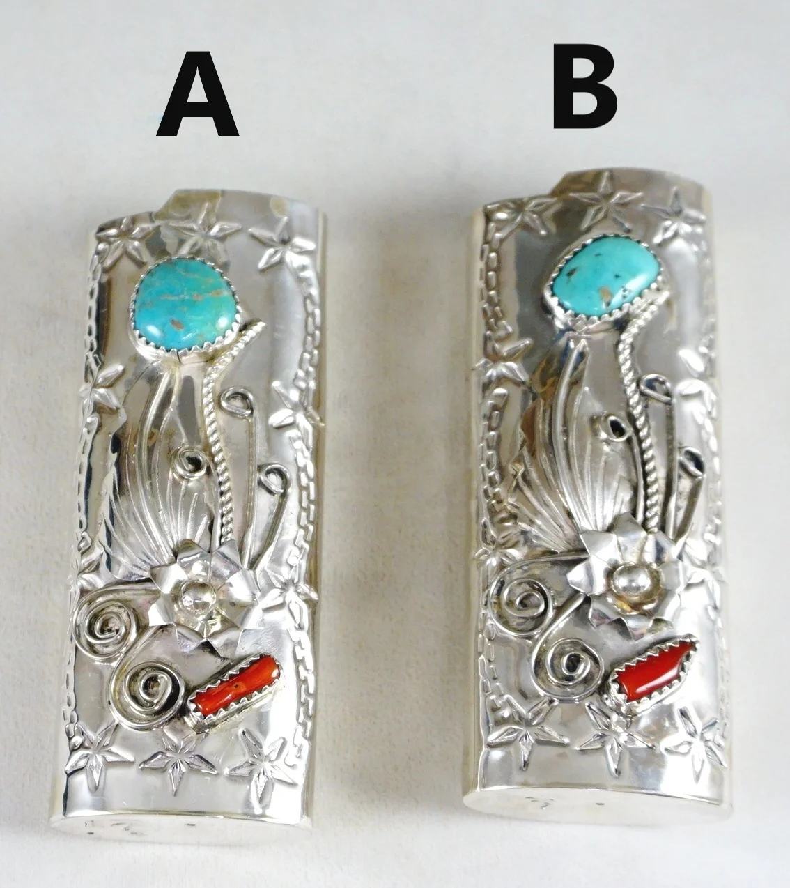 Item #803K- Navajo Sterling Silver Native Symbols Overlay on Nickel ...