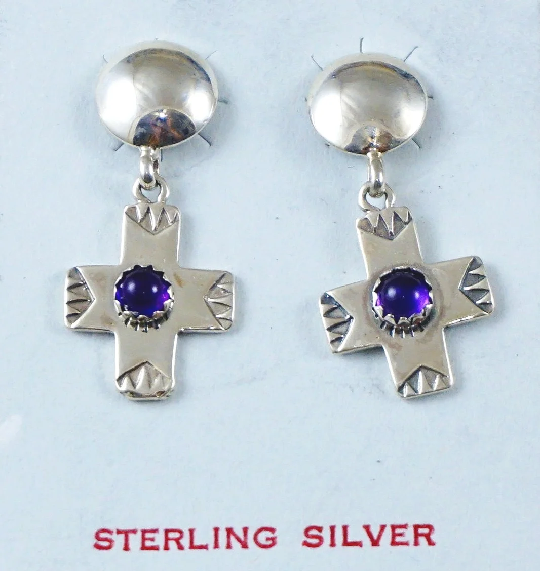 Item #928R-1-Navajo Lapis Lazuli, Gaspeite, or Spiny Oyster Stamped ...