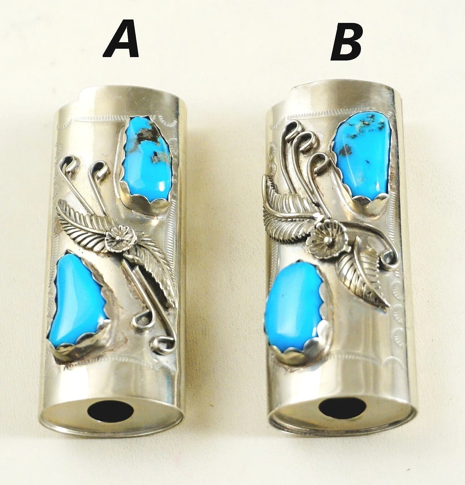 Item #803K- Navajo Sterling Silver Native Symbols Overlay on Nickel ...