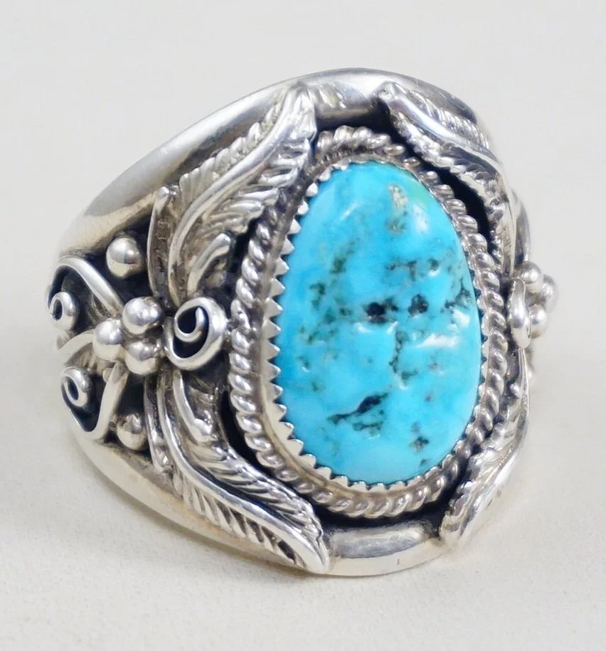 Authentic Native Men's Turquoise Rings- EAGLE ROCK TRADING POST-Native ...