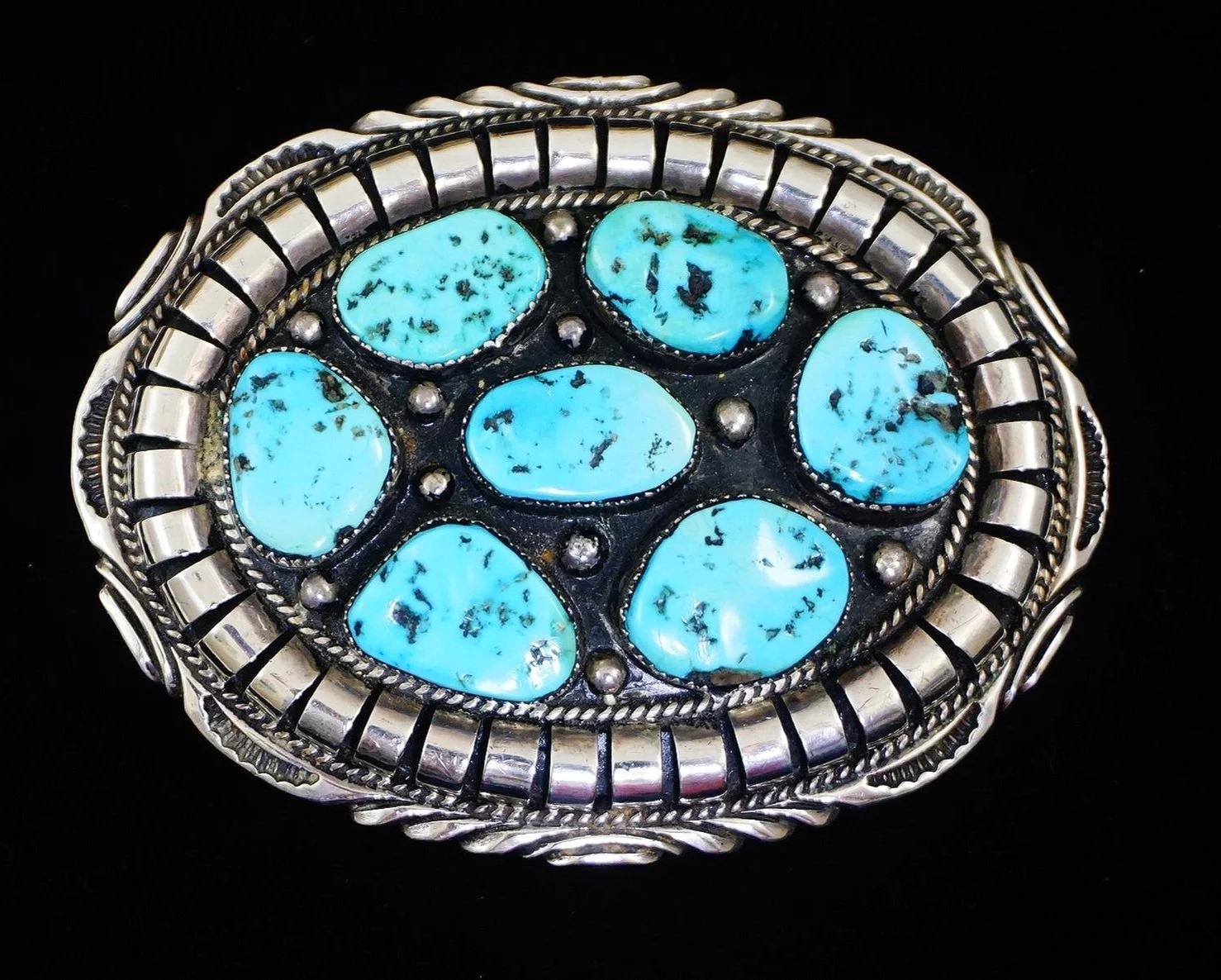 Item # 769R - Navajo Spirit Bear Silver Overlay Belt Buckles by M.KEE ...