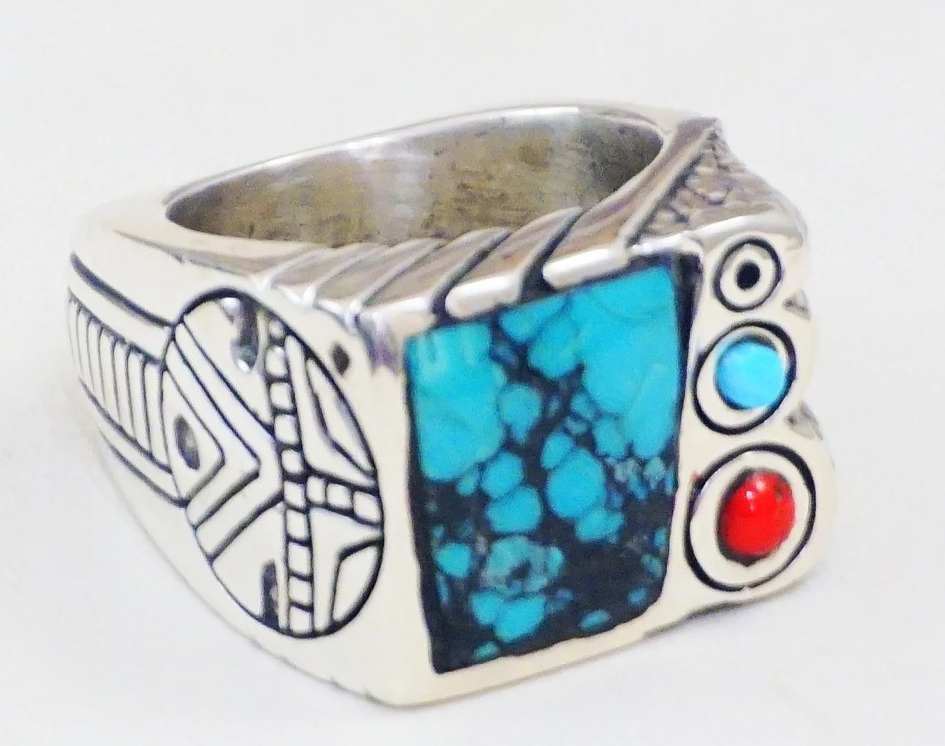 Authentic Native Men's Turquoise Rings- EAGLE ROCK TRADING POST-Native ...