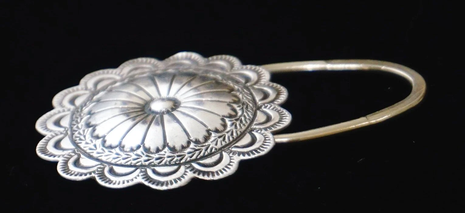 Item #514K- Navajo Sunrise Flower Stamped Sterling Silver Concho Key ...