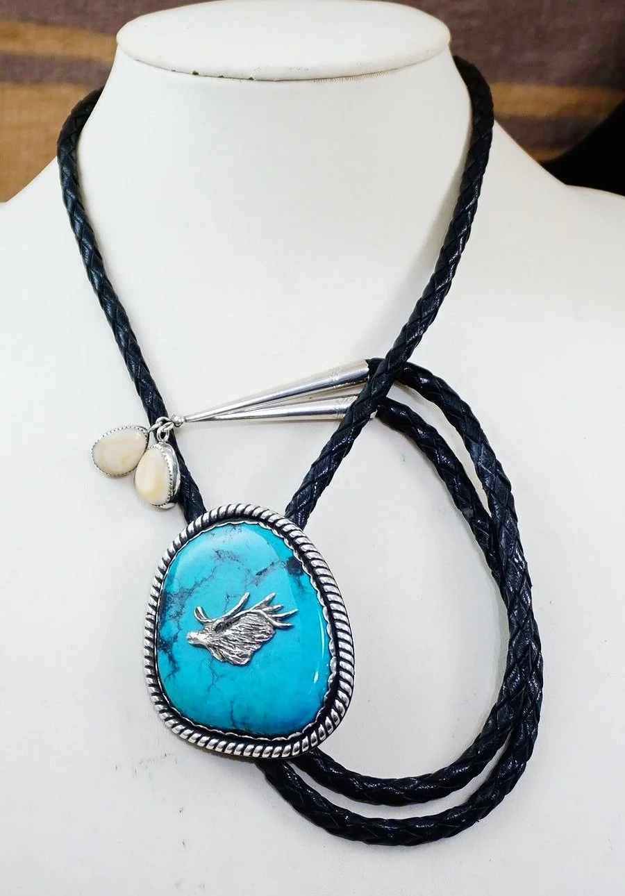 Item #-939R- Vintage 50's-70's Zuni Turquoise Inlay Silver Knifewing ...