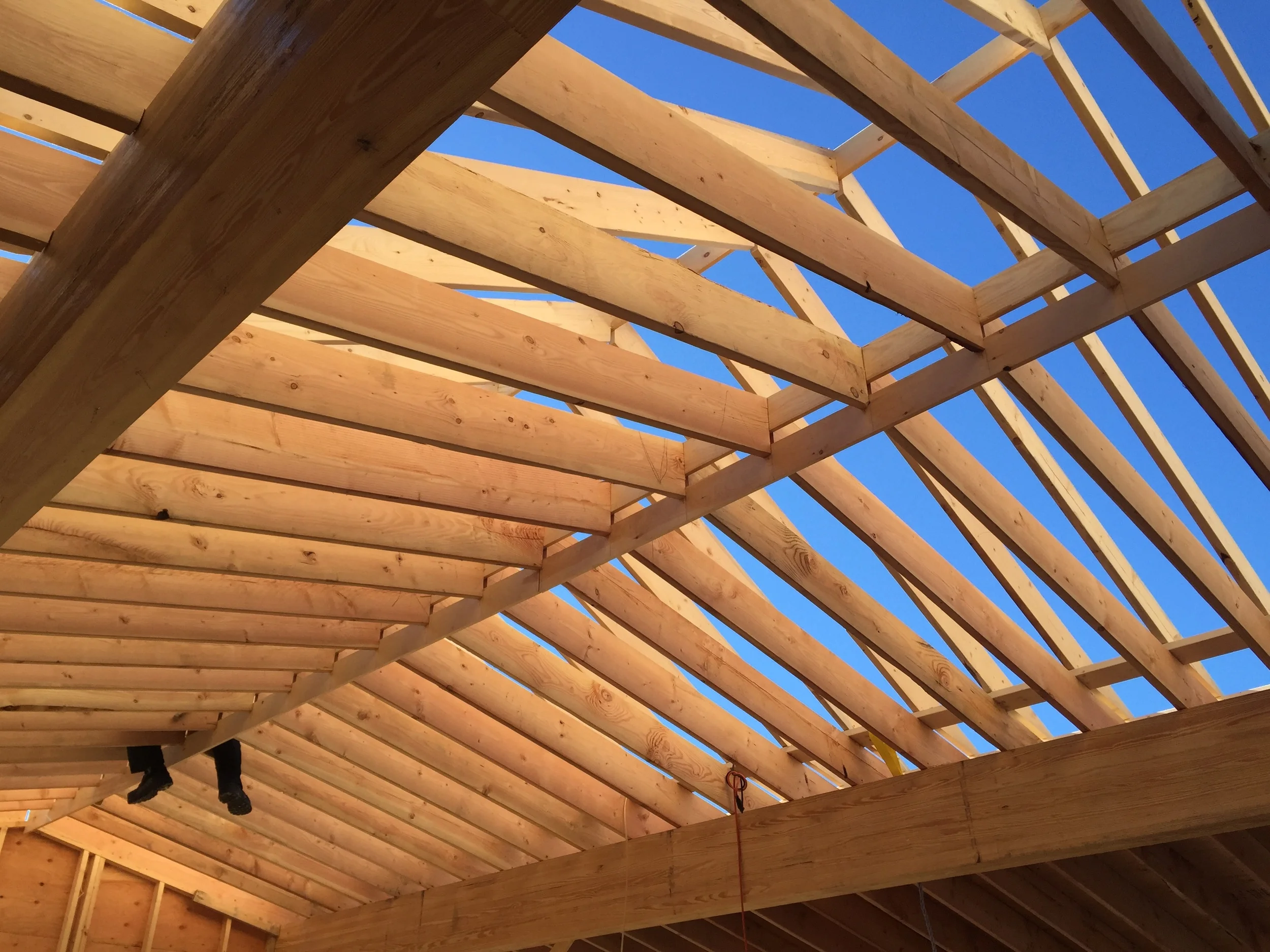 New hybrid timber frame/double stud wall 3 — Uncarved Block Inc.