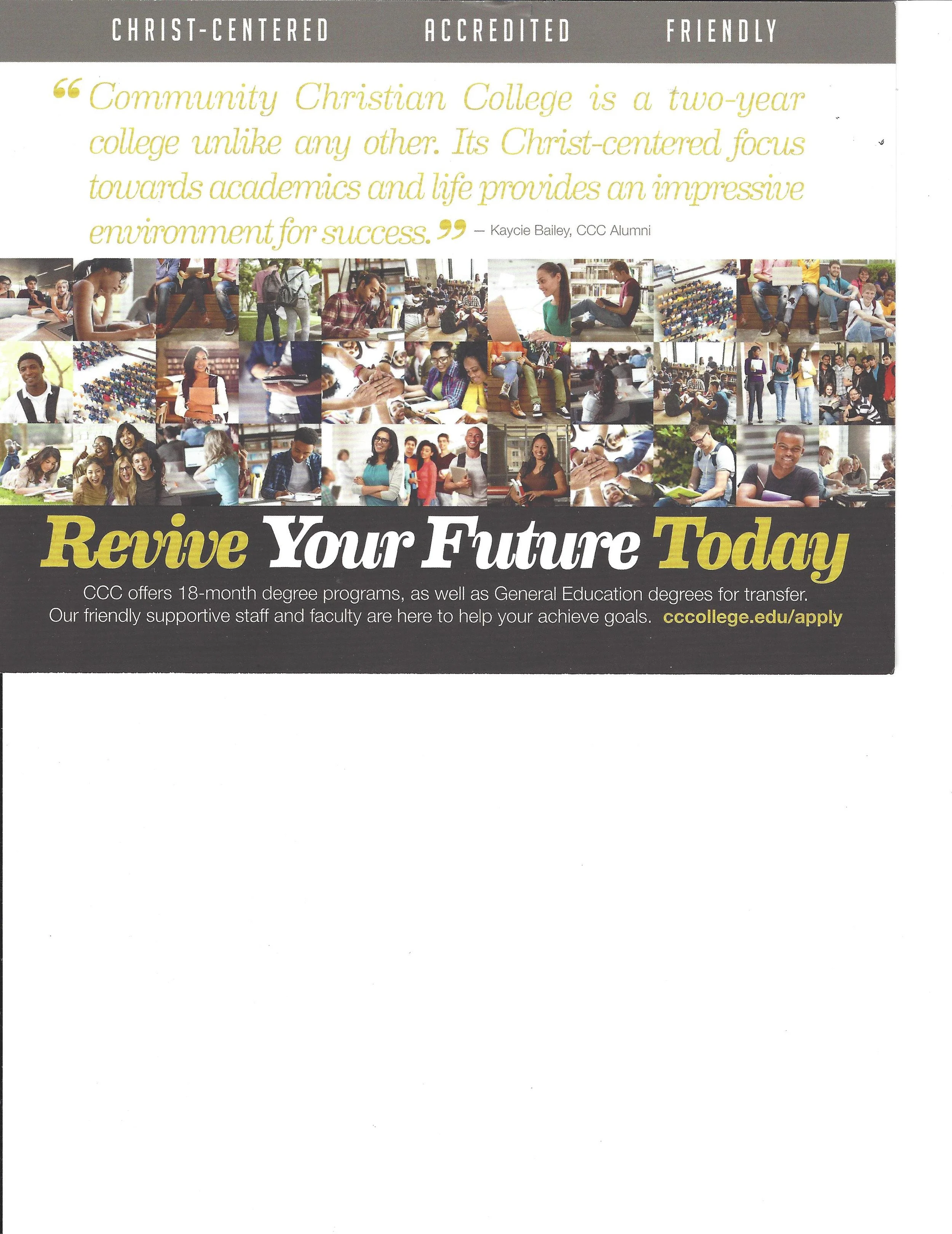 Accreditation & Licensure — Community Christian College