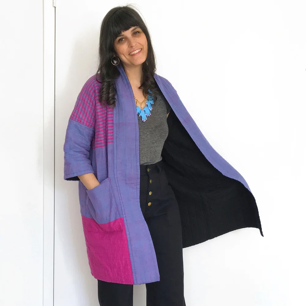 QUILTED REVERSIBLE WIKSTEN UNFOLDING JACKET — BURIED DIAMOND