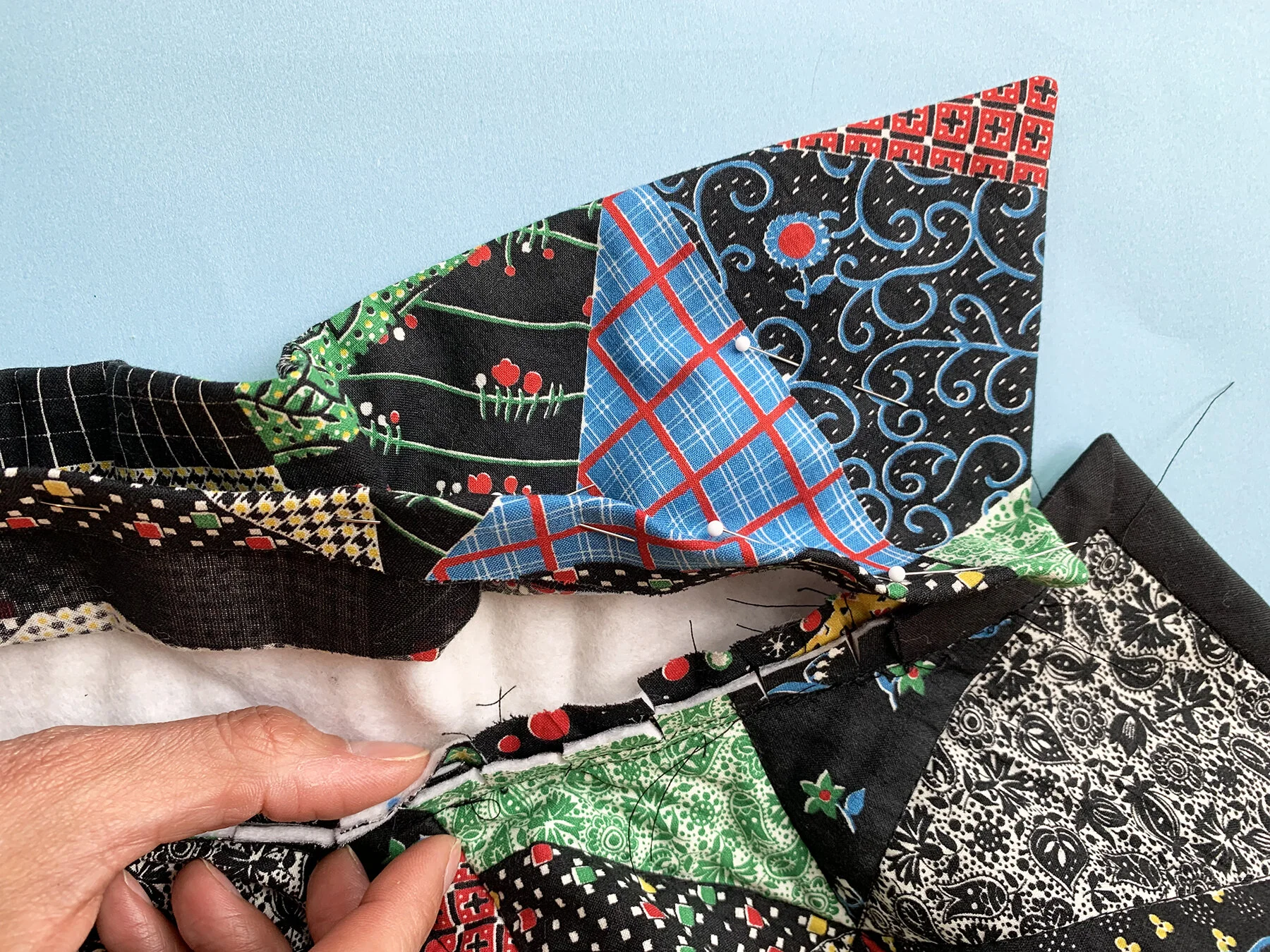 HOW TO ATTACH A COLLAR TO A QUILTED JACKET - QUILTED COLLAR TUTORIAL ...