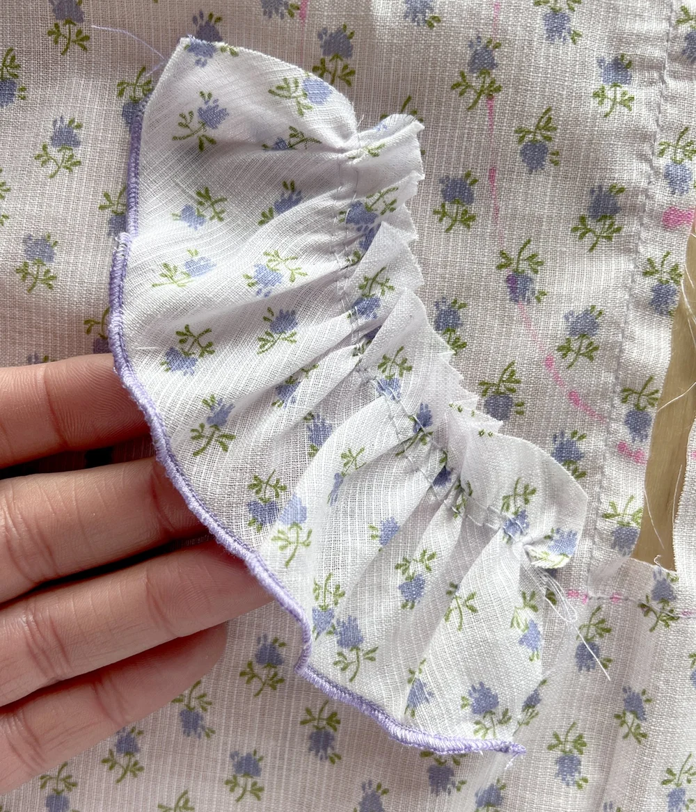 RUFFLES GALORE - VINTAGE MCCALLS 9361 WORK IN PROGRESS — BURIED DIAMOND