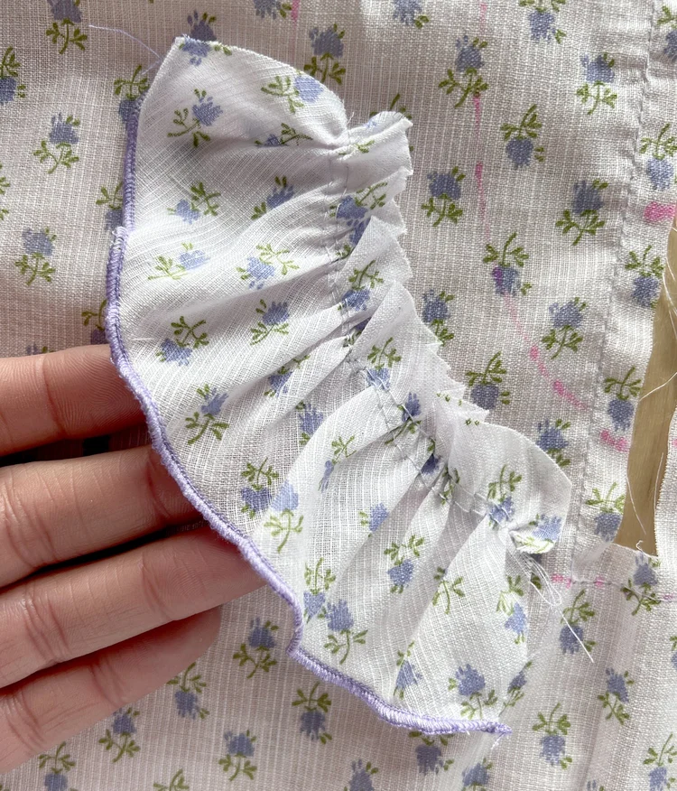 RUFFLES GALORE - VINTAGE MCCALLS 9361 WORK IN PROGRESS — BURIED DIAMOND