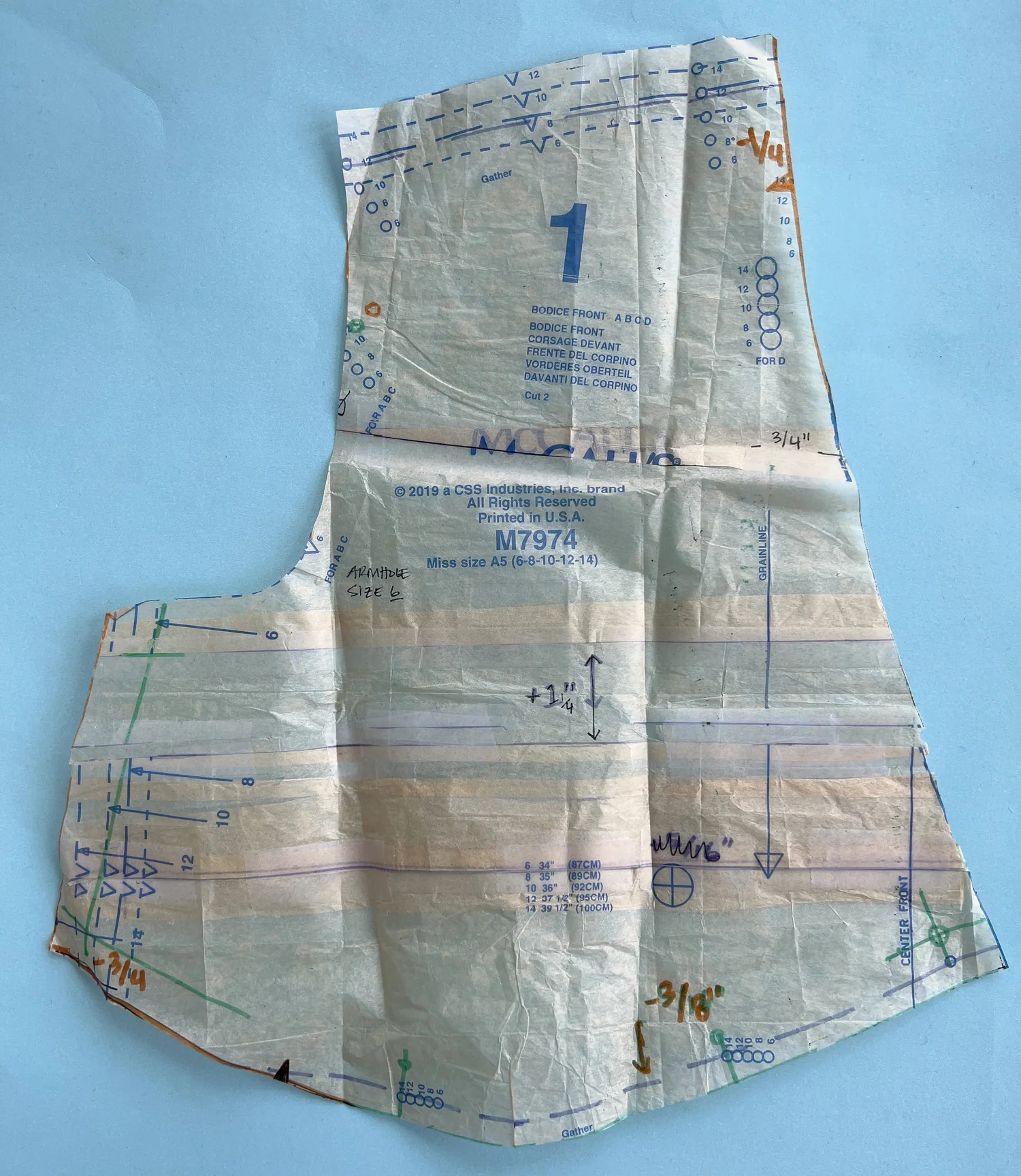 DETAILED PATTERN REVIEW - MCCALL'S 7974 IN PINK LINEN — BURIED DIAMOND