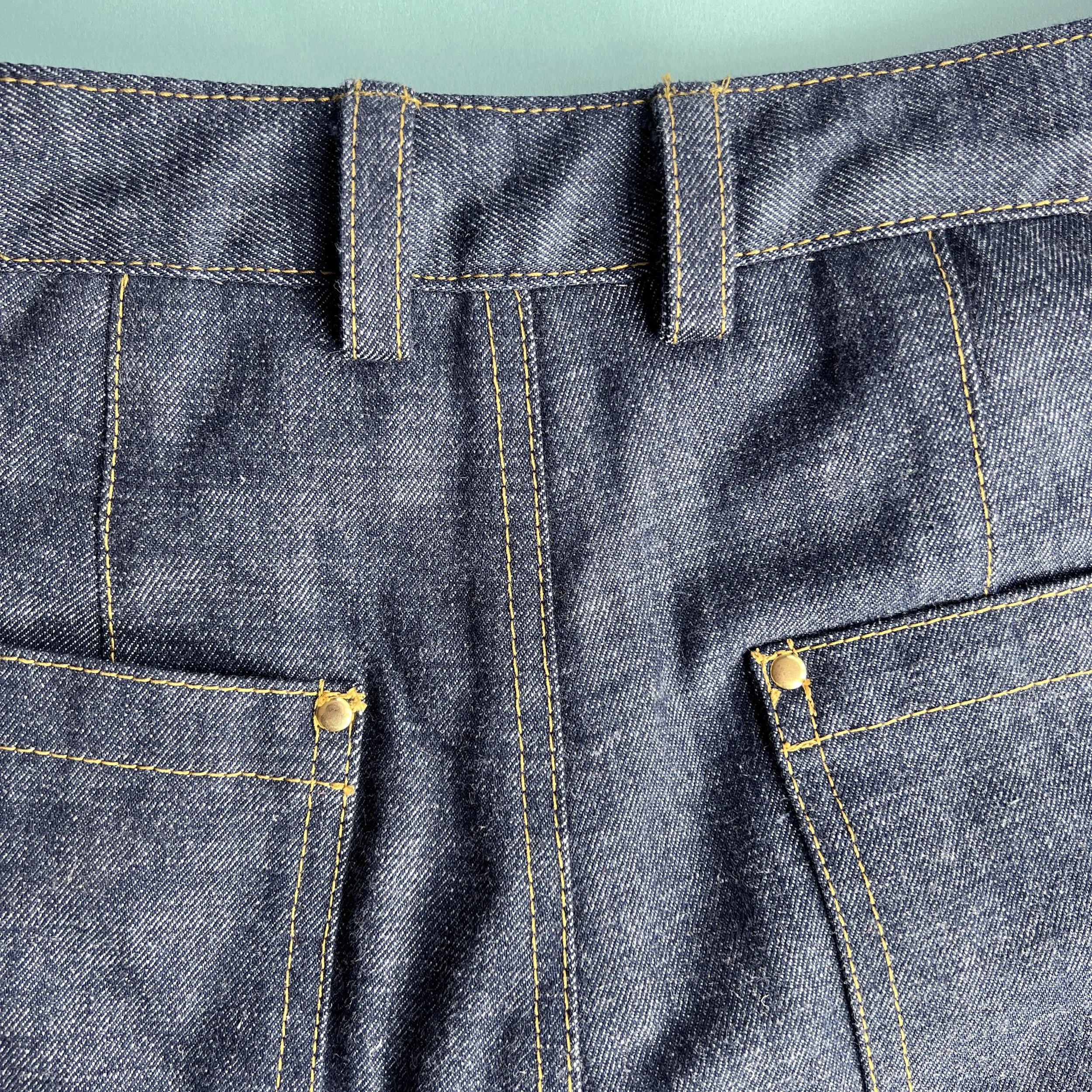 NEW BLUE JEANS - WIDE LEG TRUE BIAS LANDER PANTS IN RIGID INDIGO DENIM ...