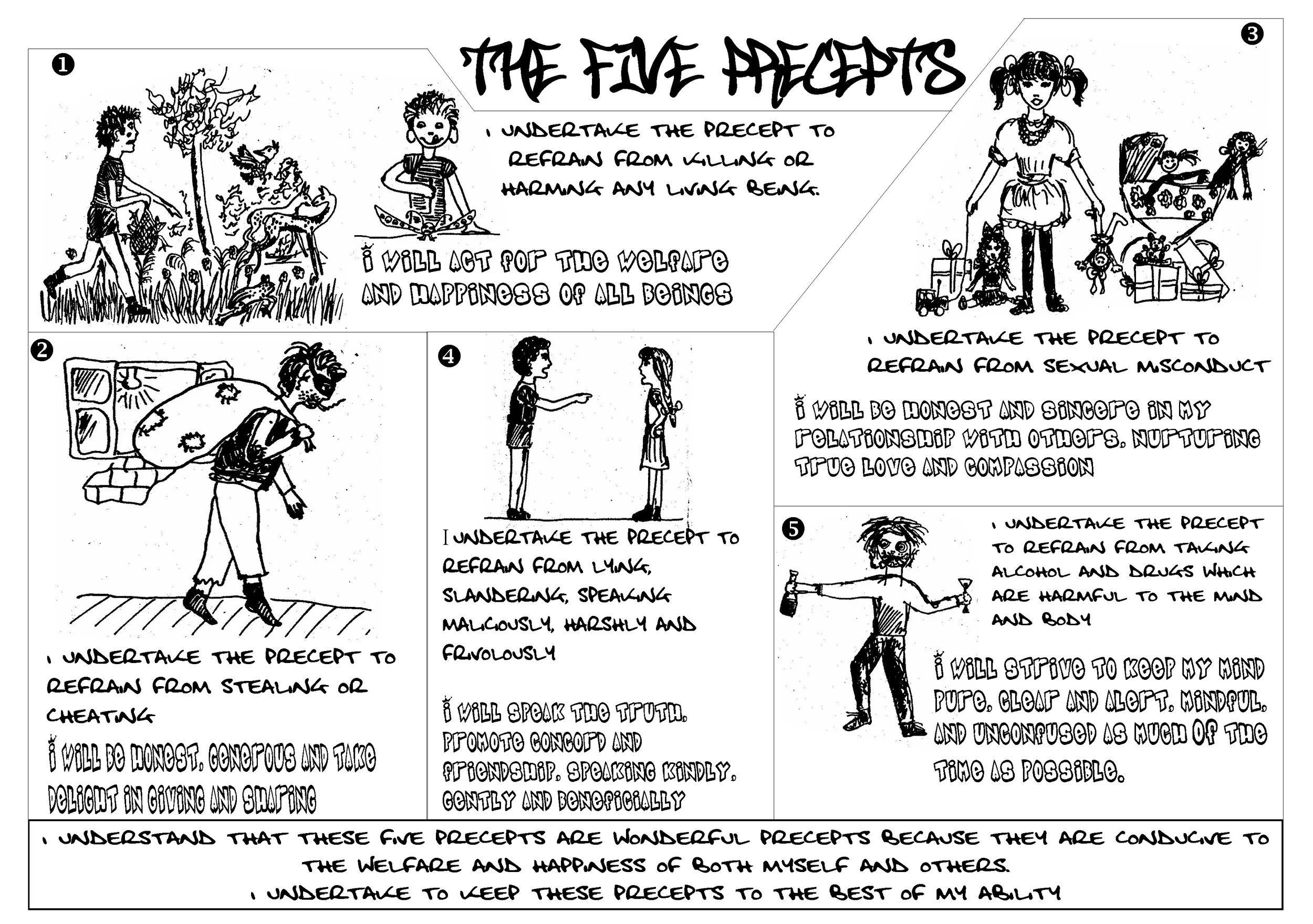 the five precepts-Amaravati Family Events