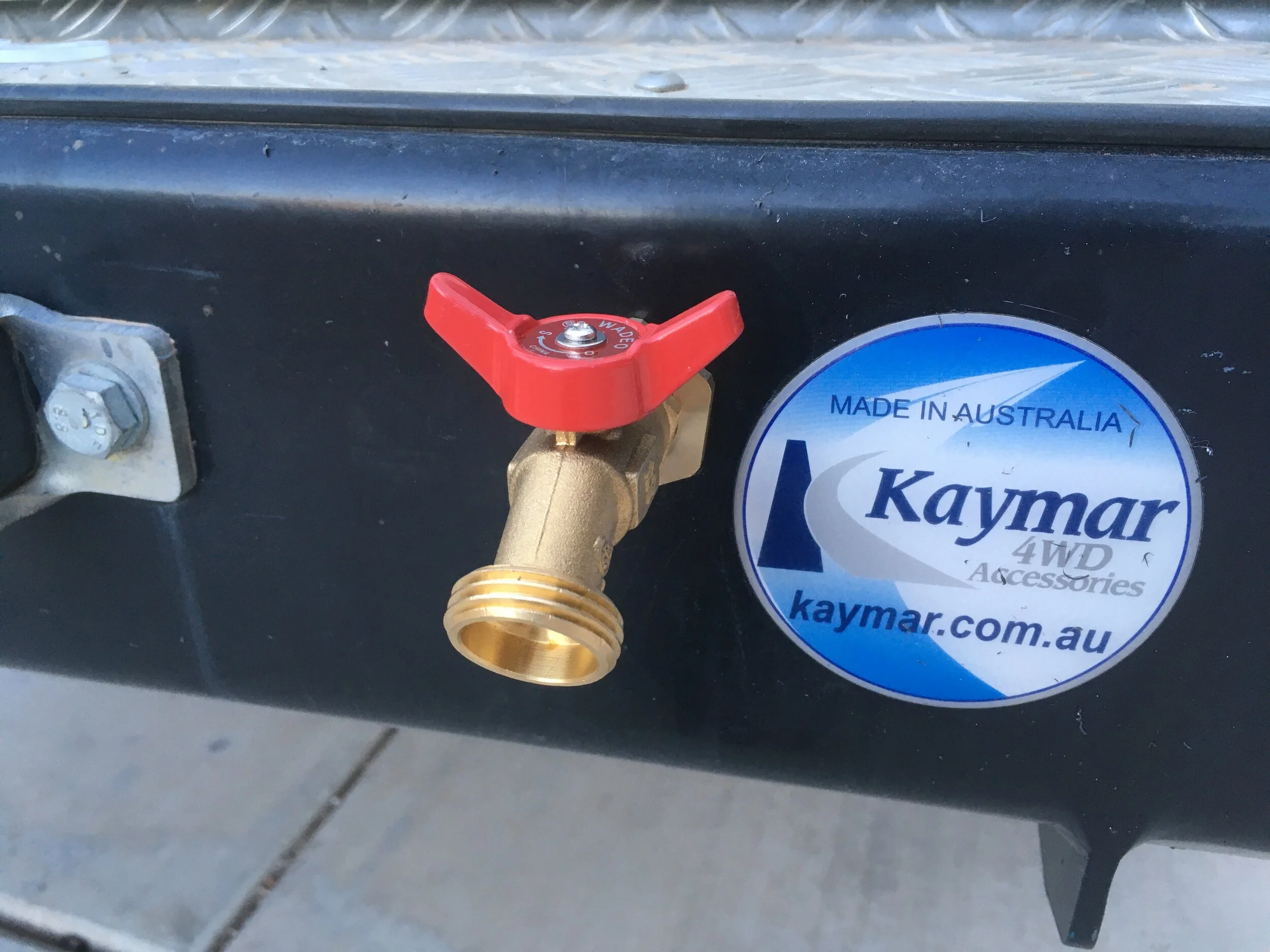 Installing an external water tap — Exploring Overland
