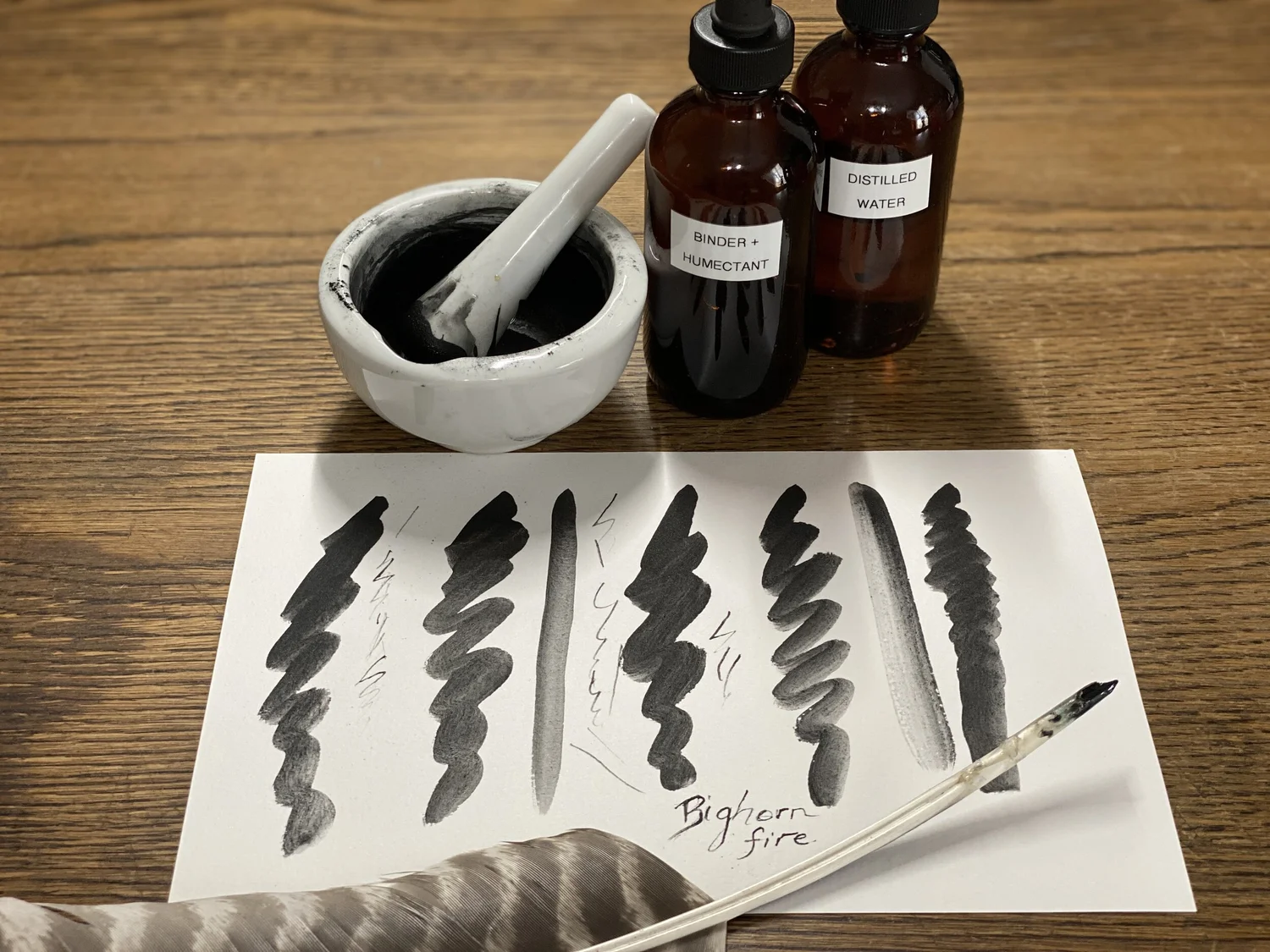 Making paint and ink from wildfire-sourced charcoal — Exploring Overland
