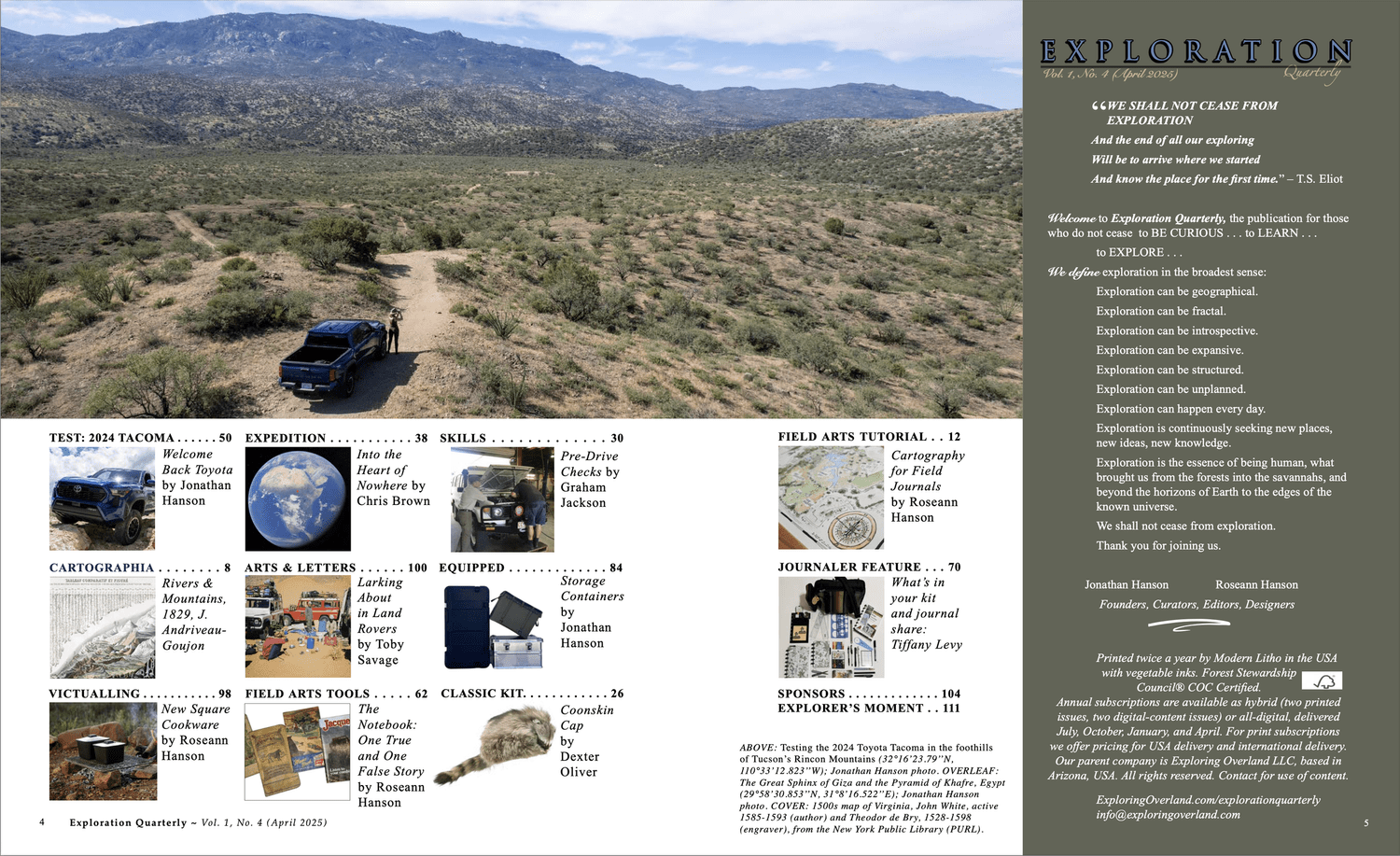 Exploration Quarterly - Never Stop Exploring — Exploring Overland