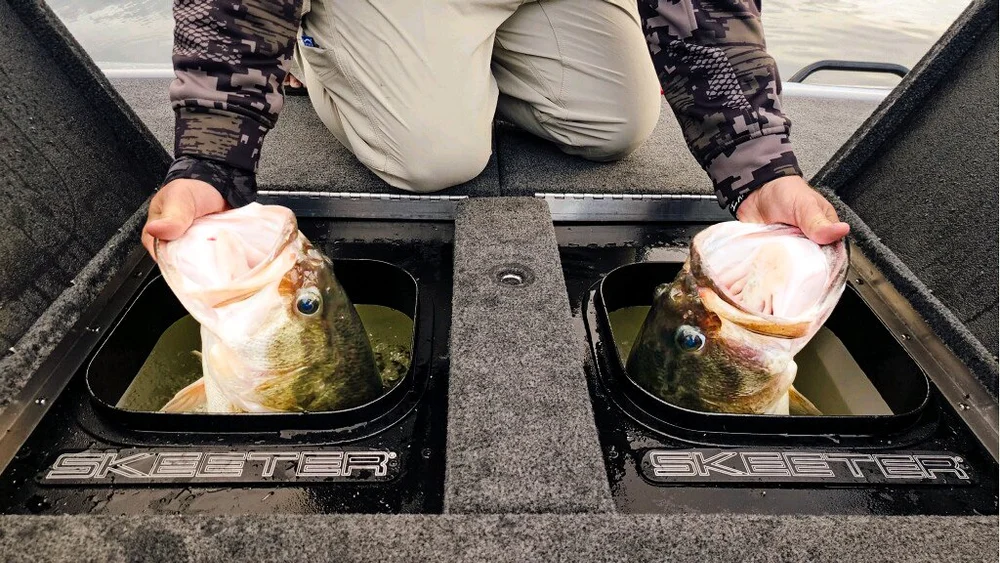 Catching 5 BASS For 40 LBS On A Lure We Made!! AMAZING Bass Fishing ...