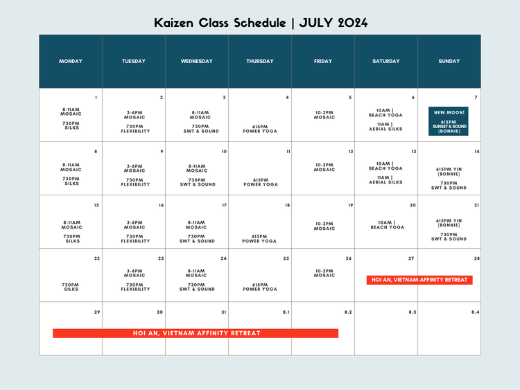Schedule — KAIZEN KOREA