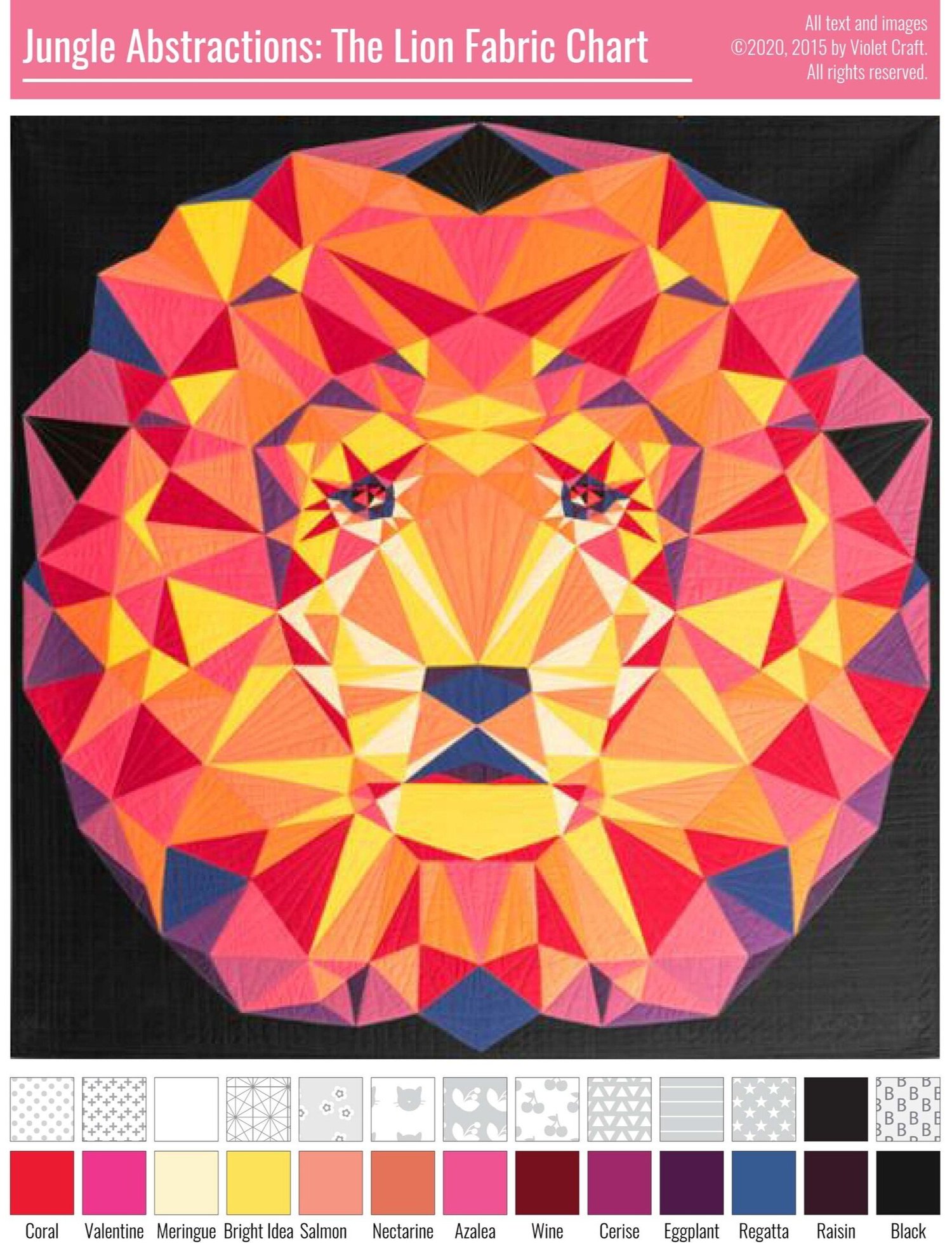 Jungle Abstractions: The Lion — Violet Craft